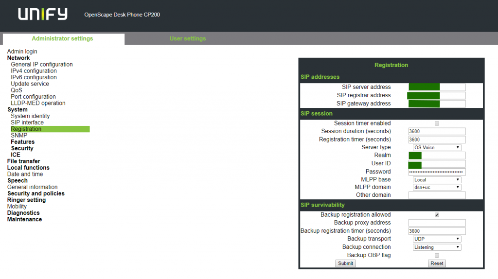 Настройка IP телефона unify p200 – Alligator.WORK